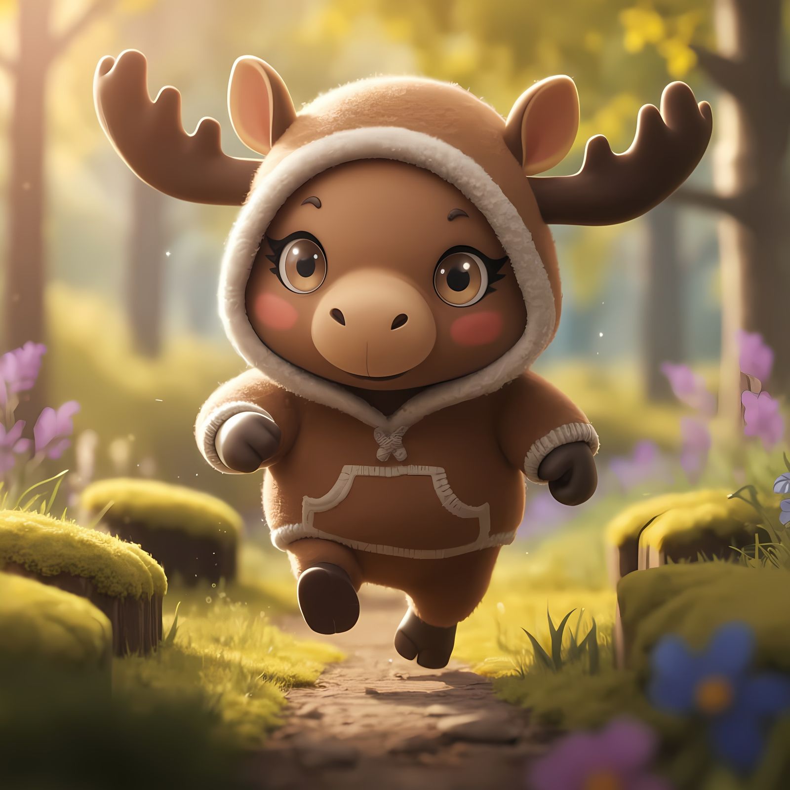 Chibi Moose Mascot - Chibi Moose Mascot