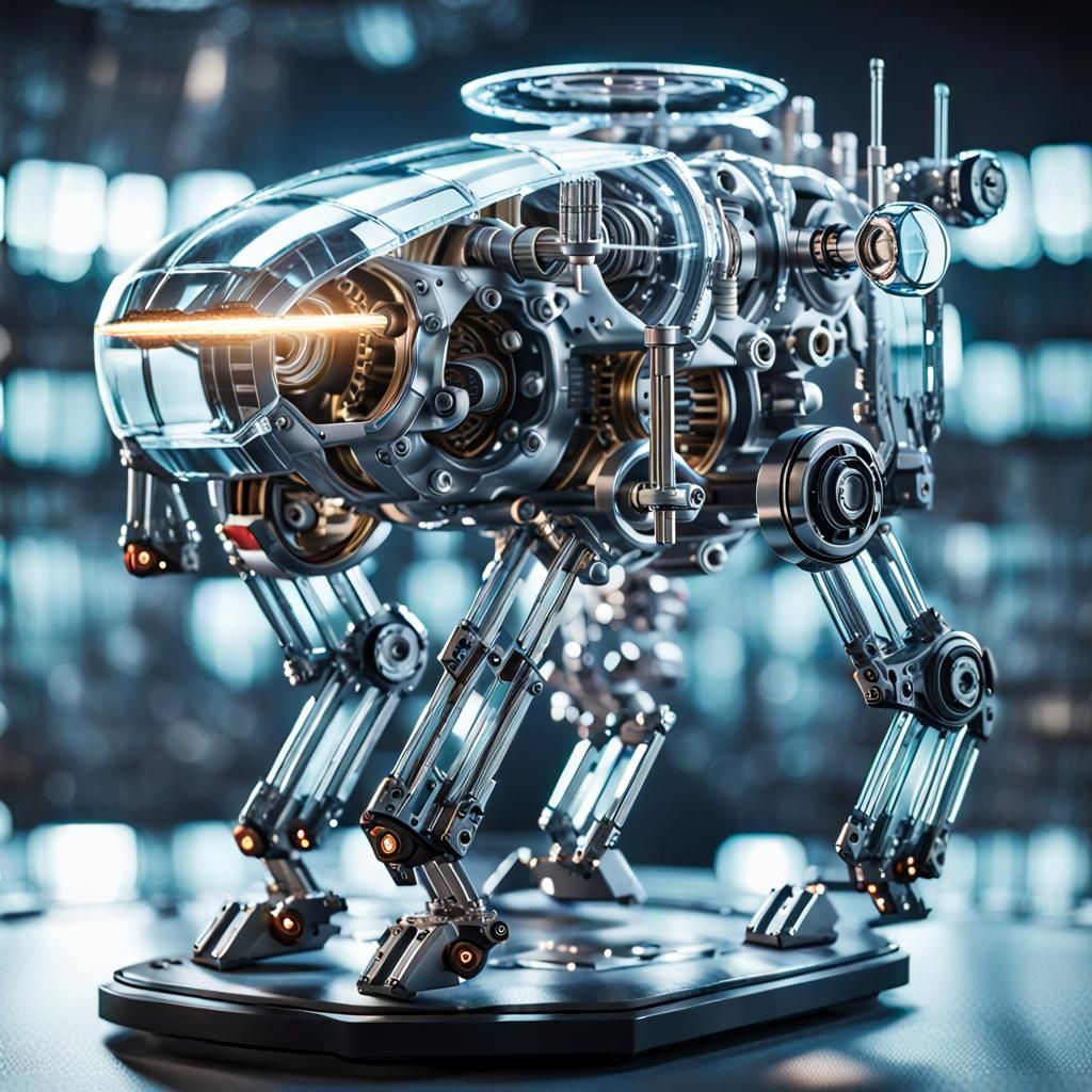 Glass Robot - AI Generated Artwork - NightCafe Creator