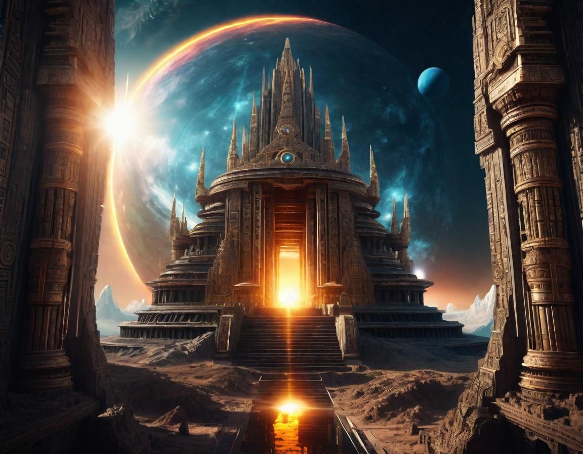 Cosmic Solar Temple - AI Generated Artwork - NightCafe Creator