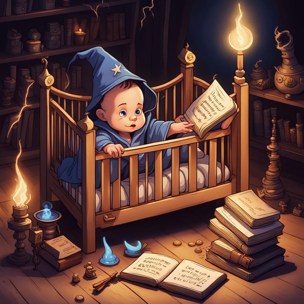 Baby Wizard - AI Generated Artwork - NightCafe Creator