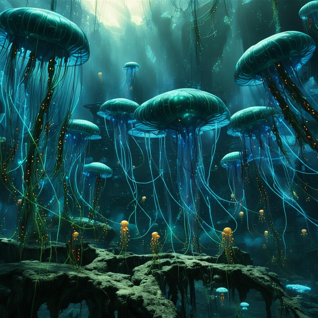 James Cameron's movie "Avatar", jellyfish - AI Generated Artwork ...
