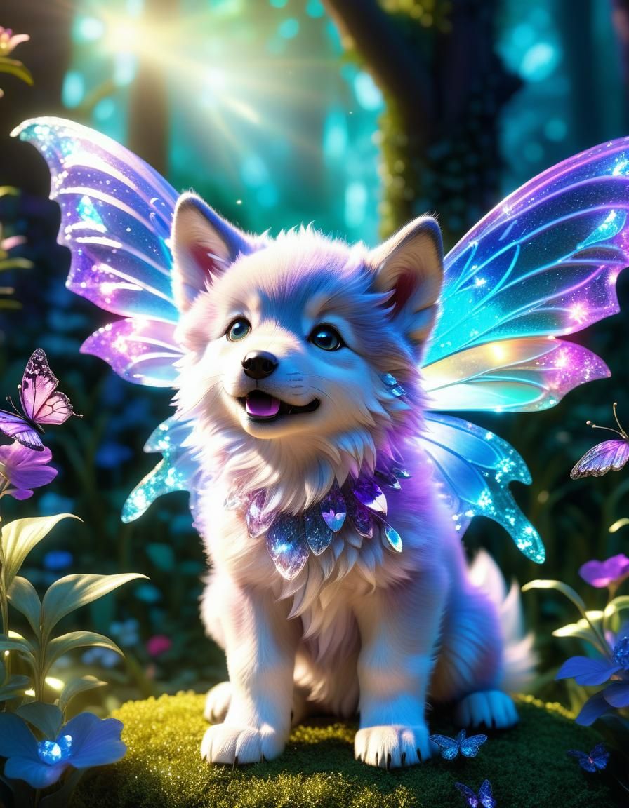 Fairy Wolf - AI Generated Artwork - NightCafe Creator