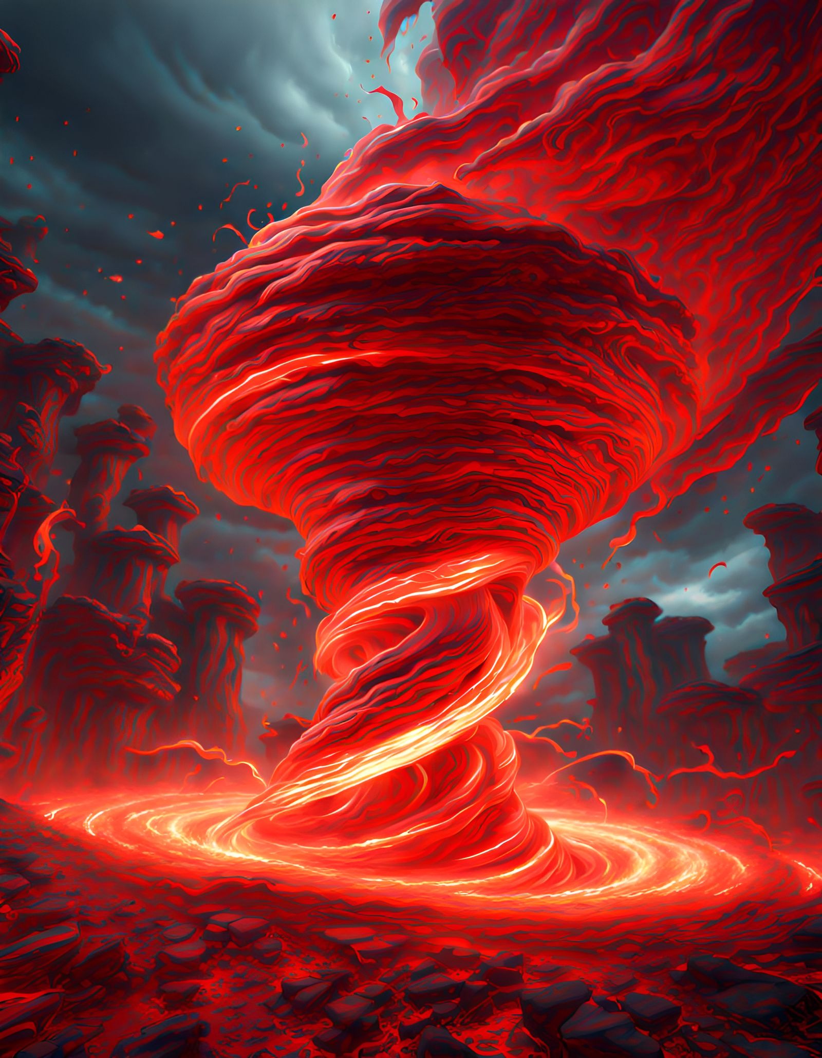 Hell storm - AI Generated Artwork - NightCafe Creator