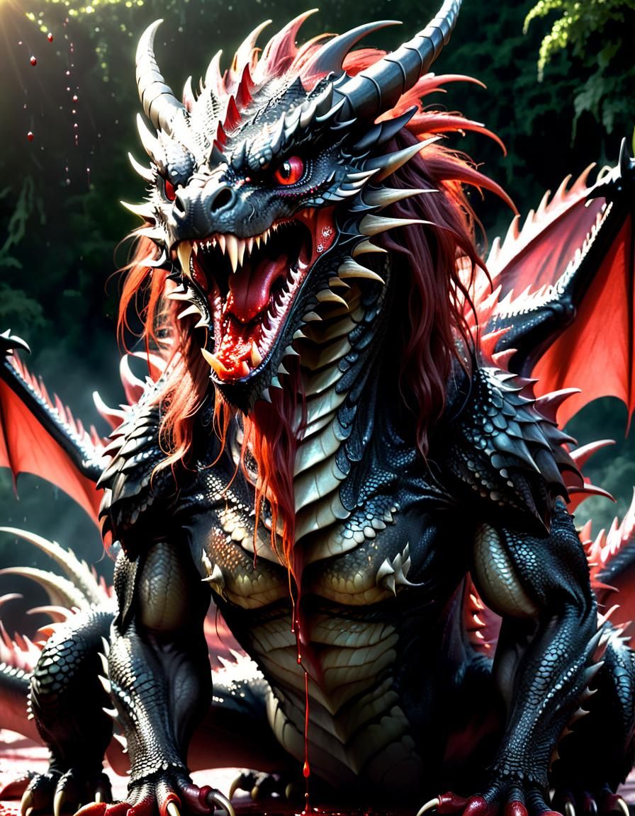 Demonic Dragon - AI Generated Artwork - NightCafe Creator