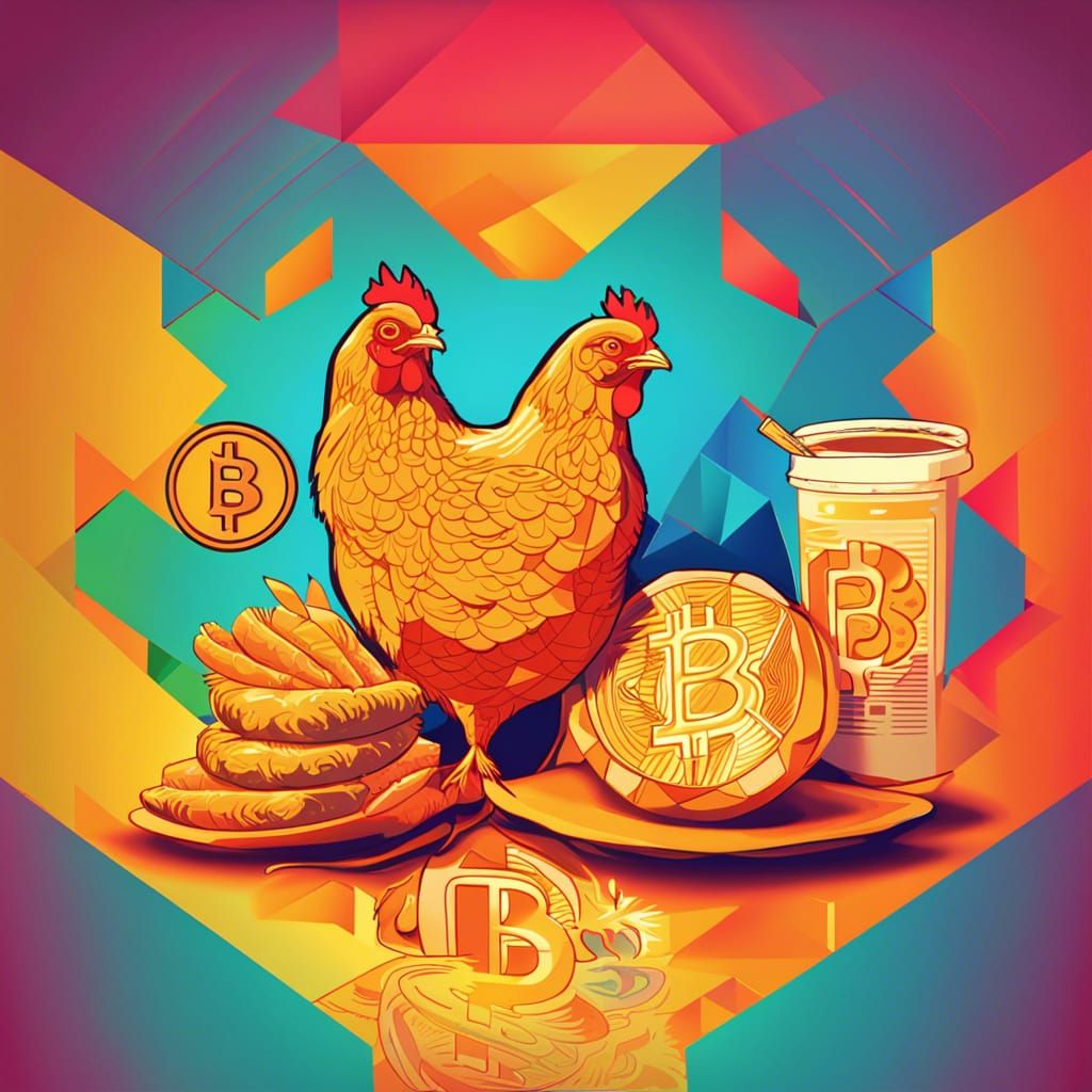 make a food with chicken and bitcoin - AI Generated Artwork - NightCafe ...