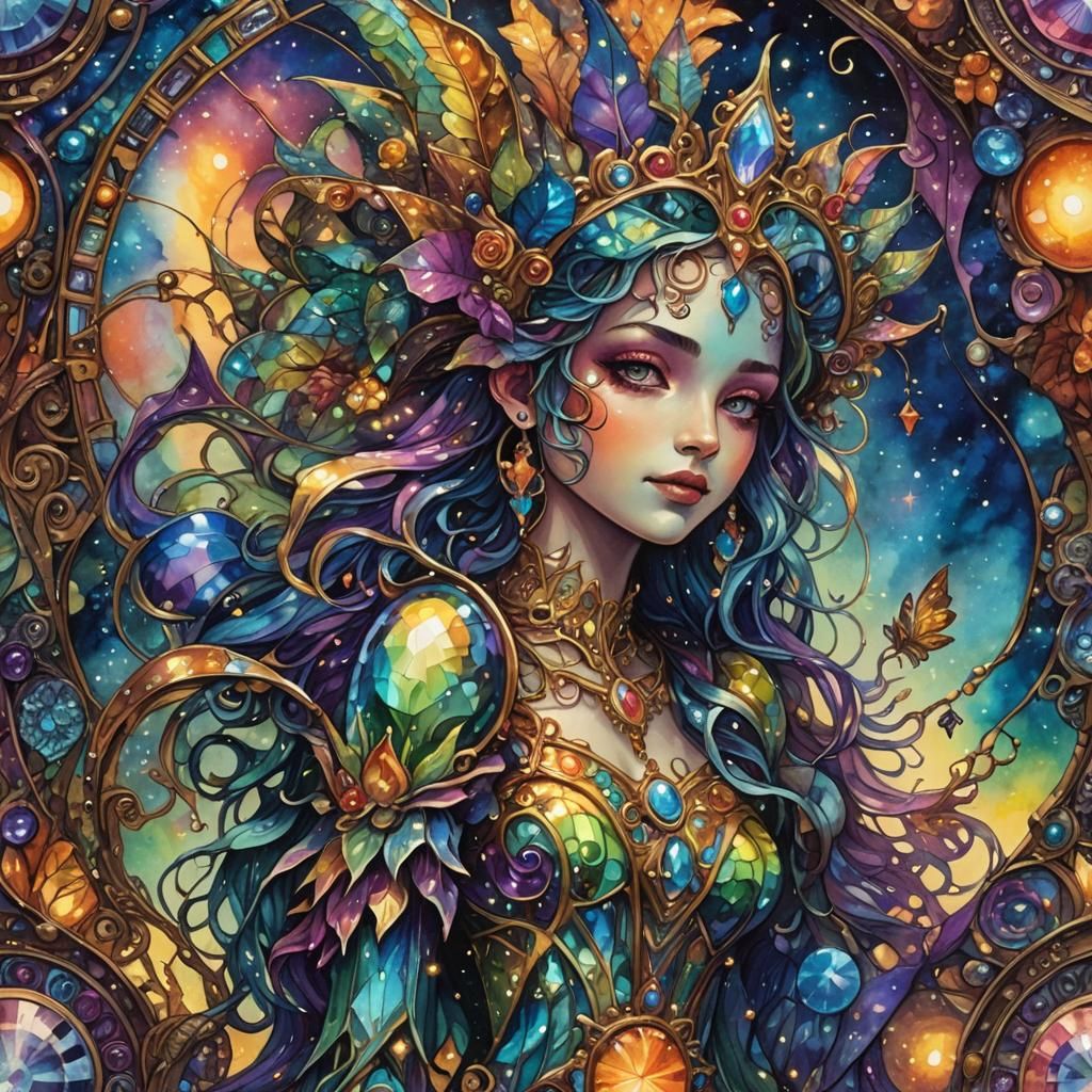 detailed WHIMSICAL (bismuth-JESTER:3) crescent FAIRY-LIGHTS// COLOUR ...