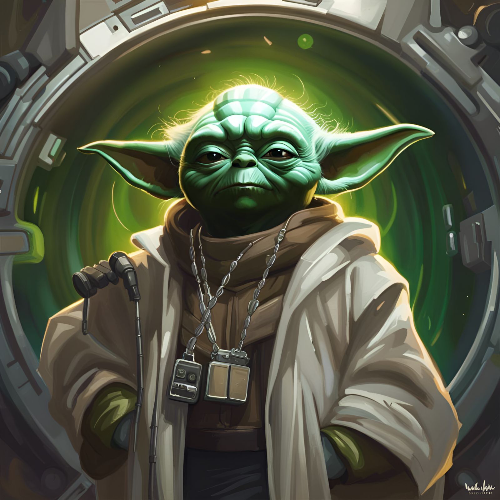 Badass Yoda - AI Generated Artwork - NightCafe Creator