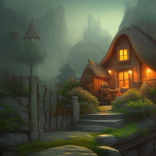 cozy cottage - AI Generated Artwork - NightCafe Creator