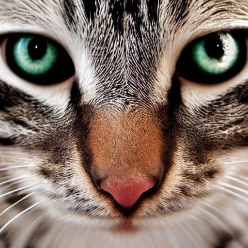 Medium close up cartoon cat face, sly smile - AI Generated Artwork ...