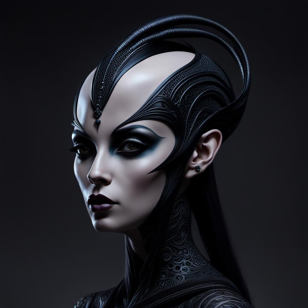 Gothic alien - AI Generated Artwork - NightCafe Creator