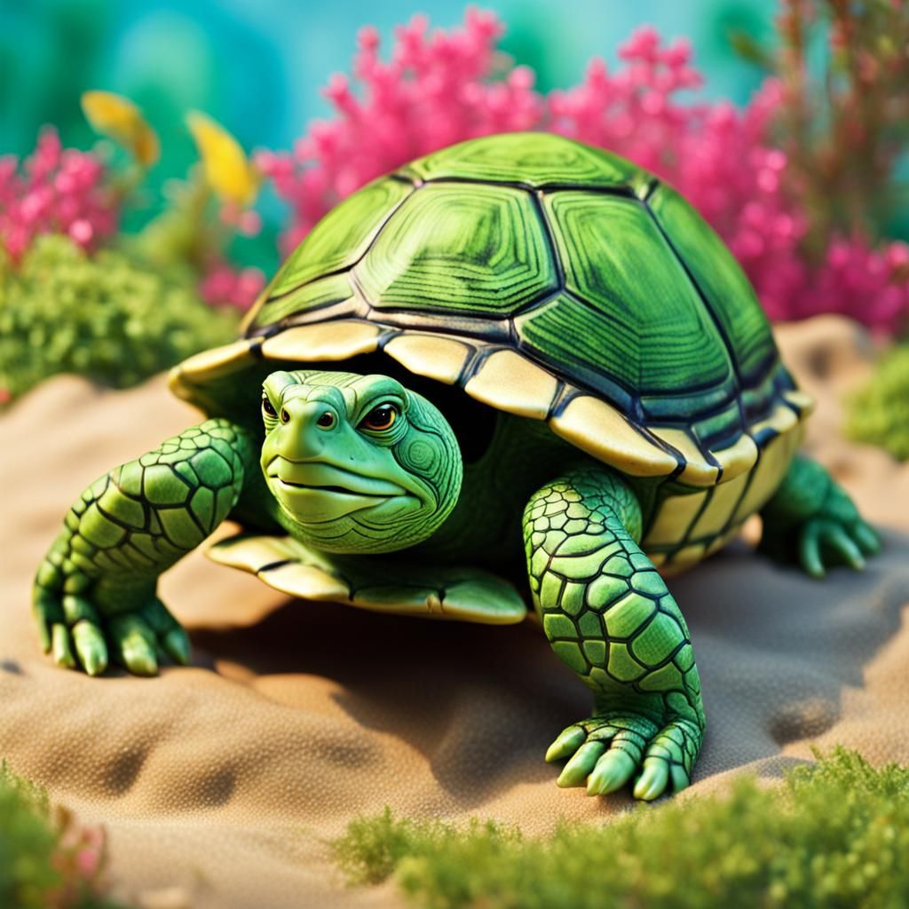 Barbie as a turtle - AI Generated Artwork - NightCafe Creator
