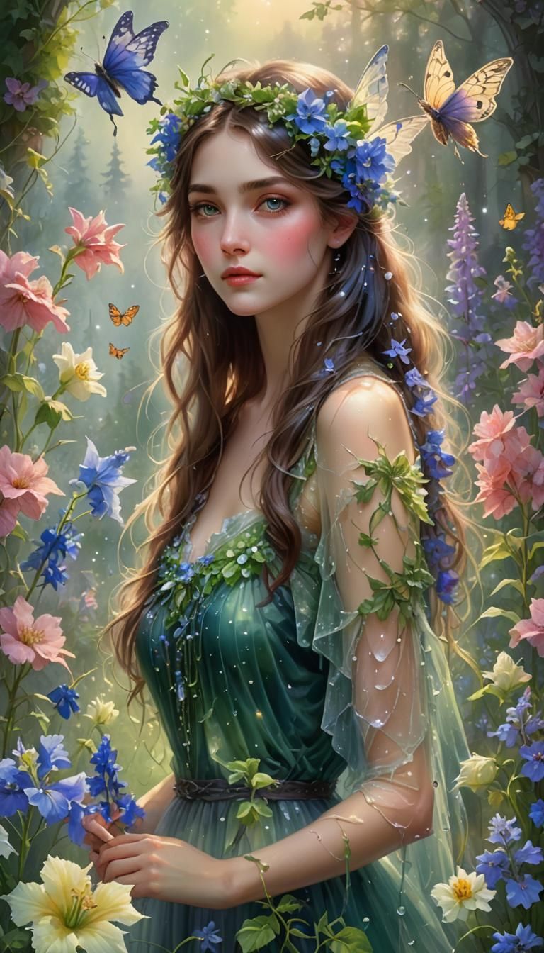 Green Fairy v3 - AI Generated Artwork - NightCafe Creator