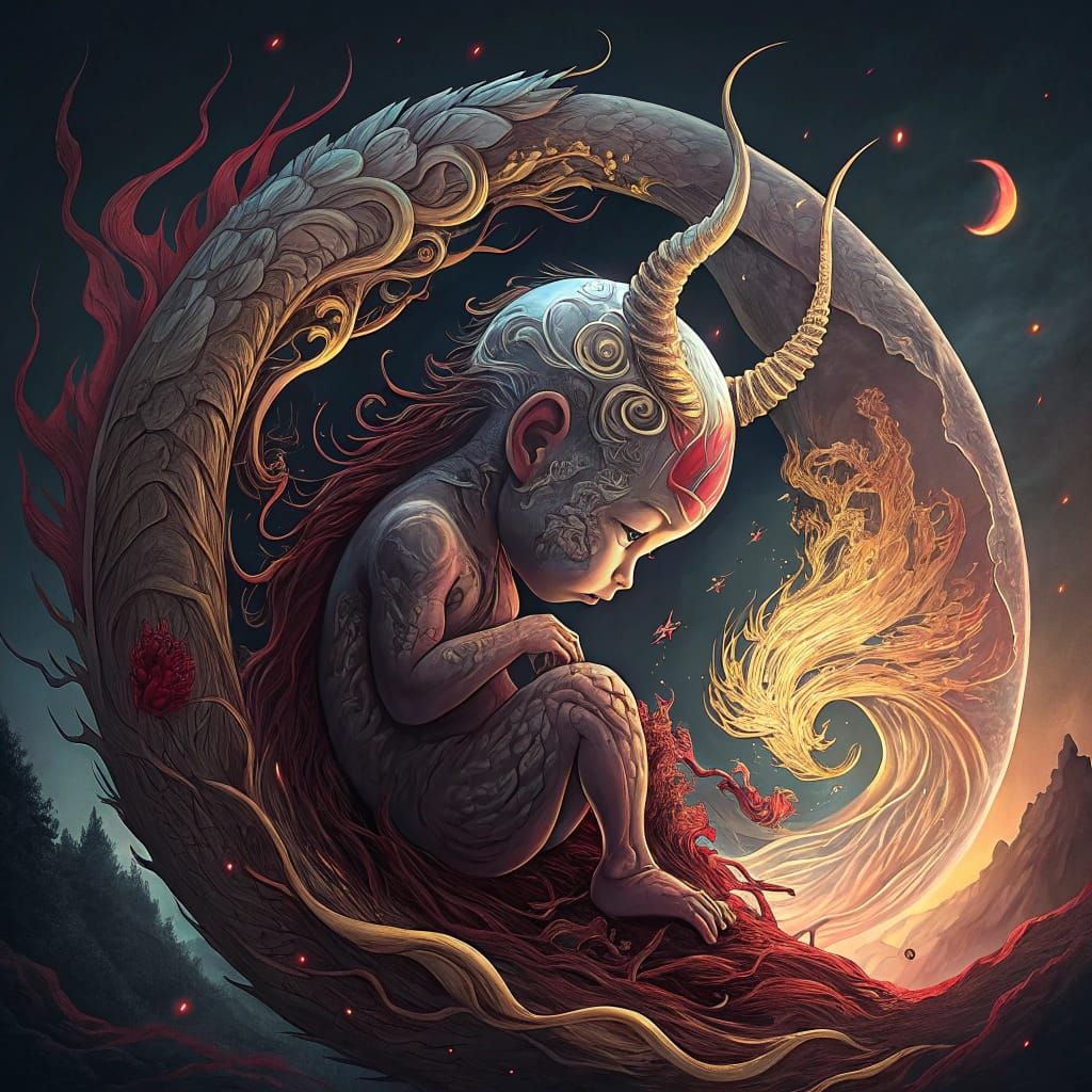 **Description de l'image :** L'image représente un **embryon stylisé ...