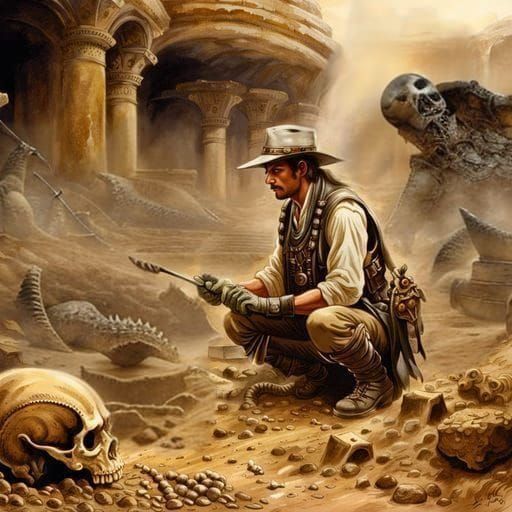 Digging Up Bones - AI Generated Artwork - NightCafe Creator