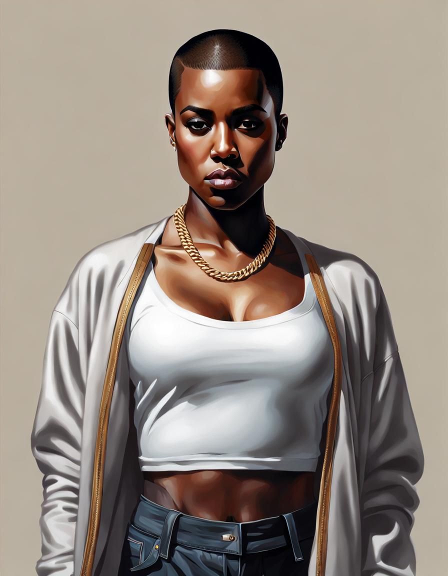 Gender-Bent Kanye West - AI Generated Artwork - NightCafe Creator