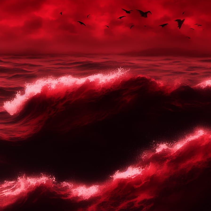 Blood waves - AI Generated Artwork - NightCafe Creator