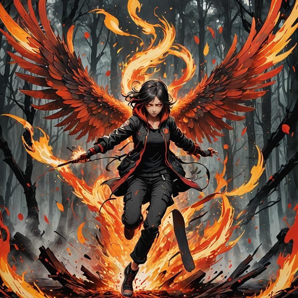 Phoenix Reborn - AI Generated Artwork - NightCafe Creator