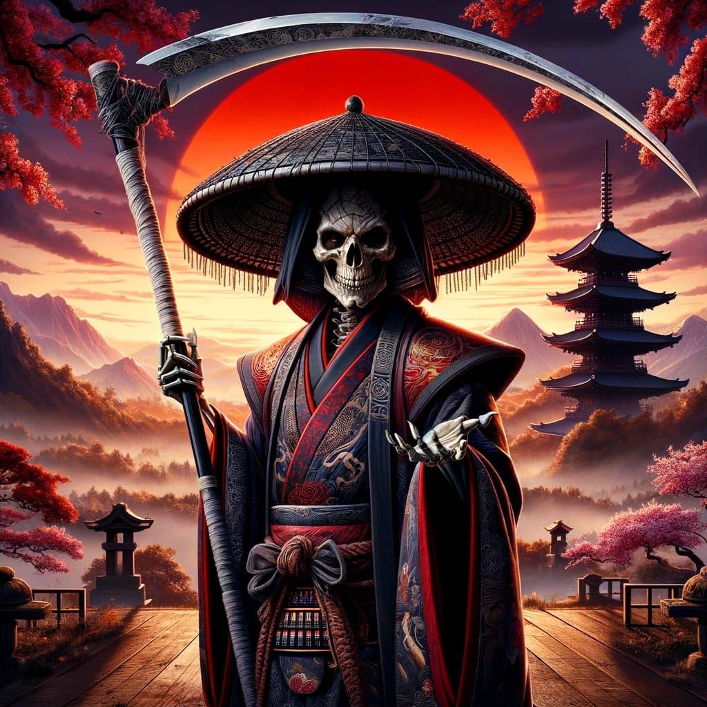 The Grim Reaper Visits Japan - AI Generated Artwork - NightCafe Creator