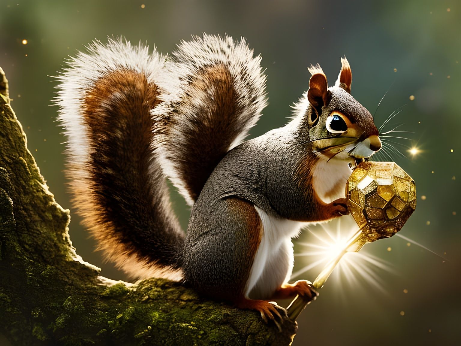 Insanely detailed photograph of an elaborate amazing Lovely Squirrel ...