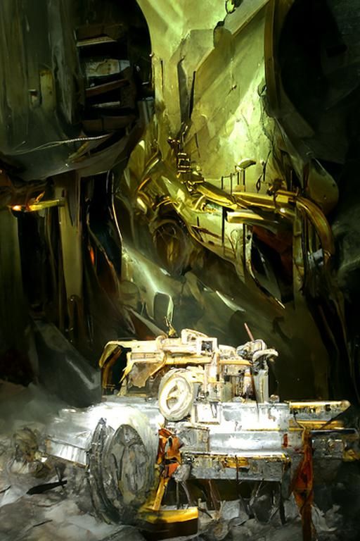Sci-fi alien machines mining for gold by Alayna Danner Dang My Linh ...