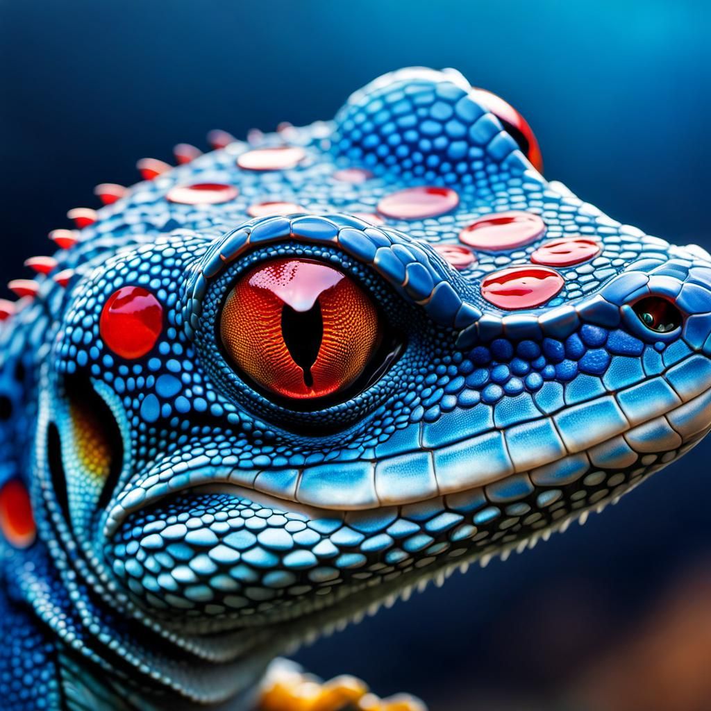 Blue Tokay Gecko - AI Generated Artwork - NightCafe Creator