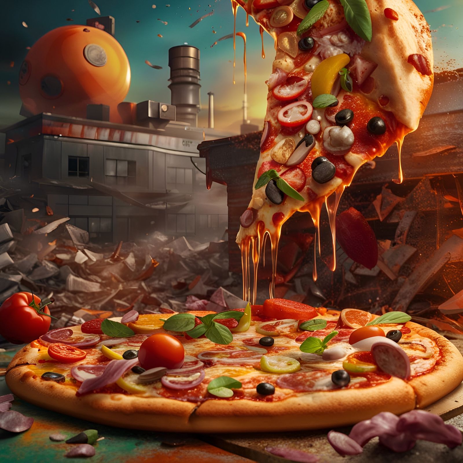 Pizza - AI Generated Artwork - NightCafe Creator