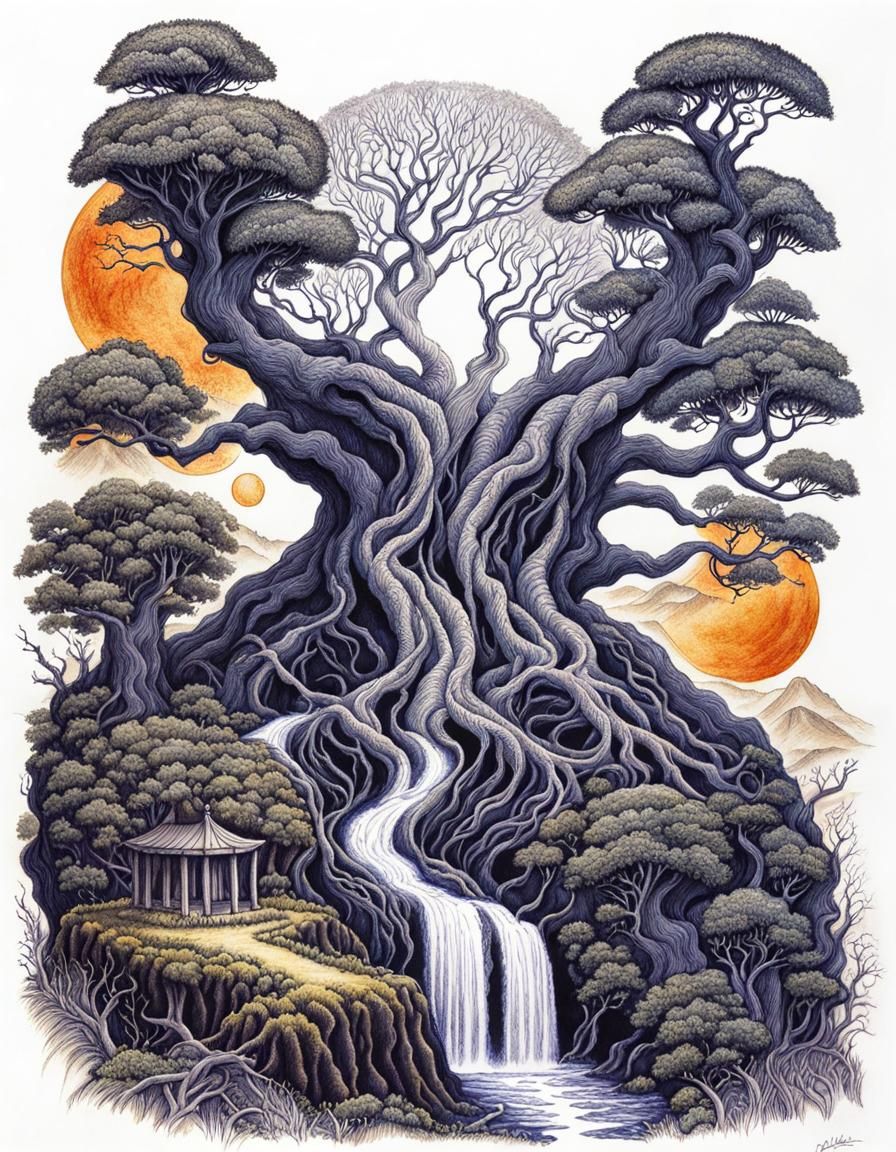 Mythical Tree of Life (Detdr Serie) - AI Generated Artwork - NightCafe ...