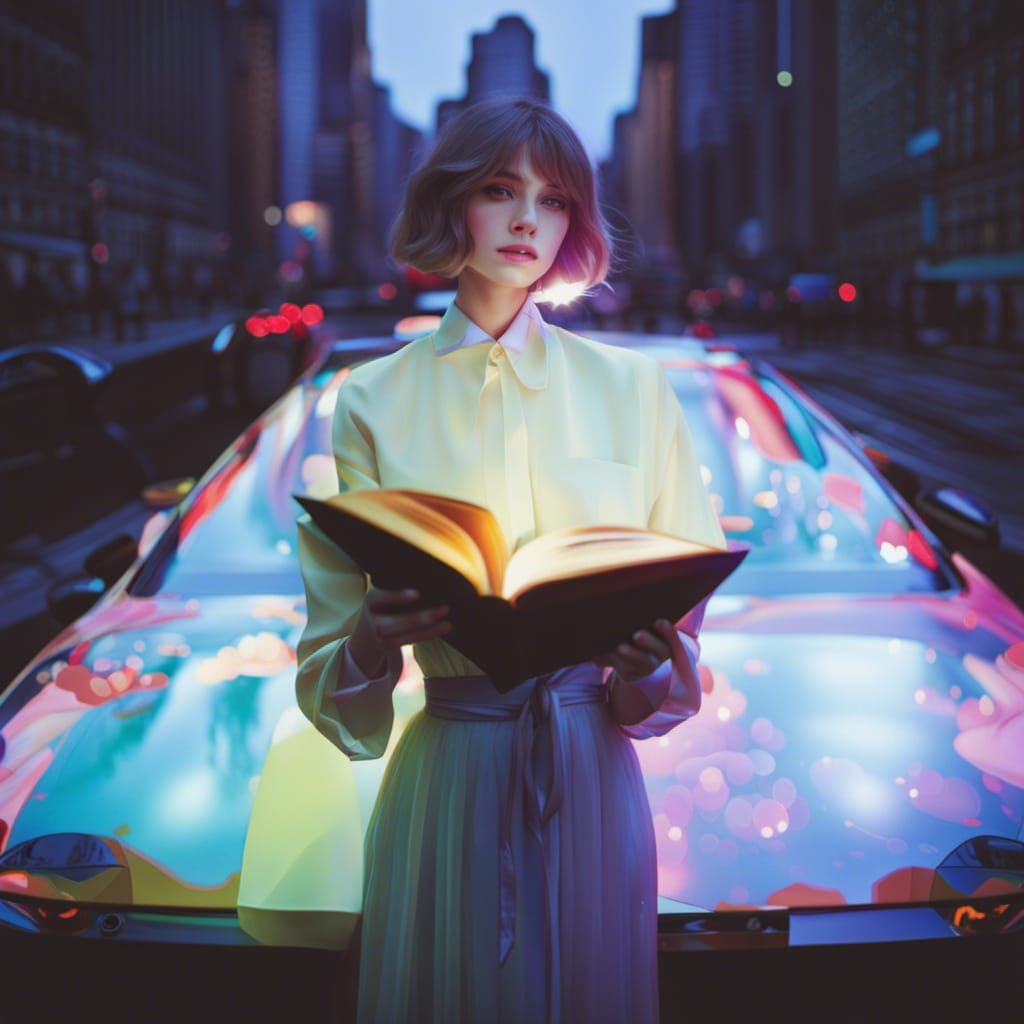 woman reading a book #2 - AI Generated Artwork - NightCafe Creator