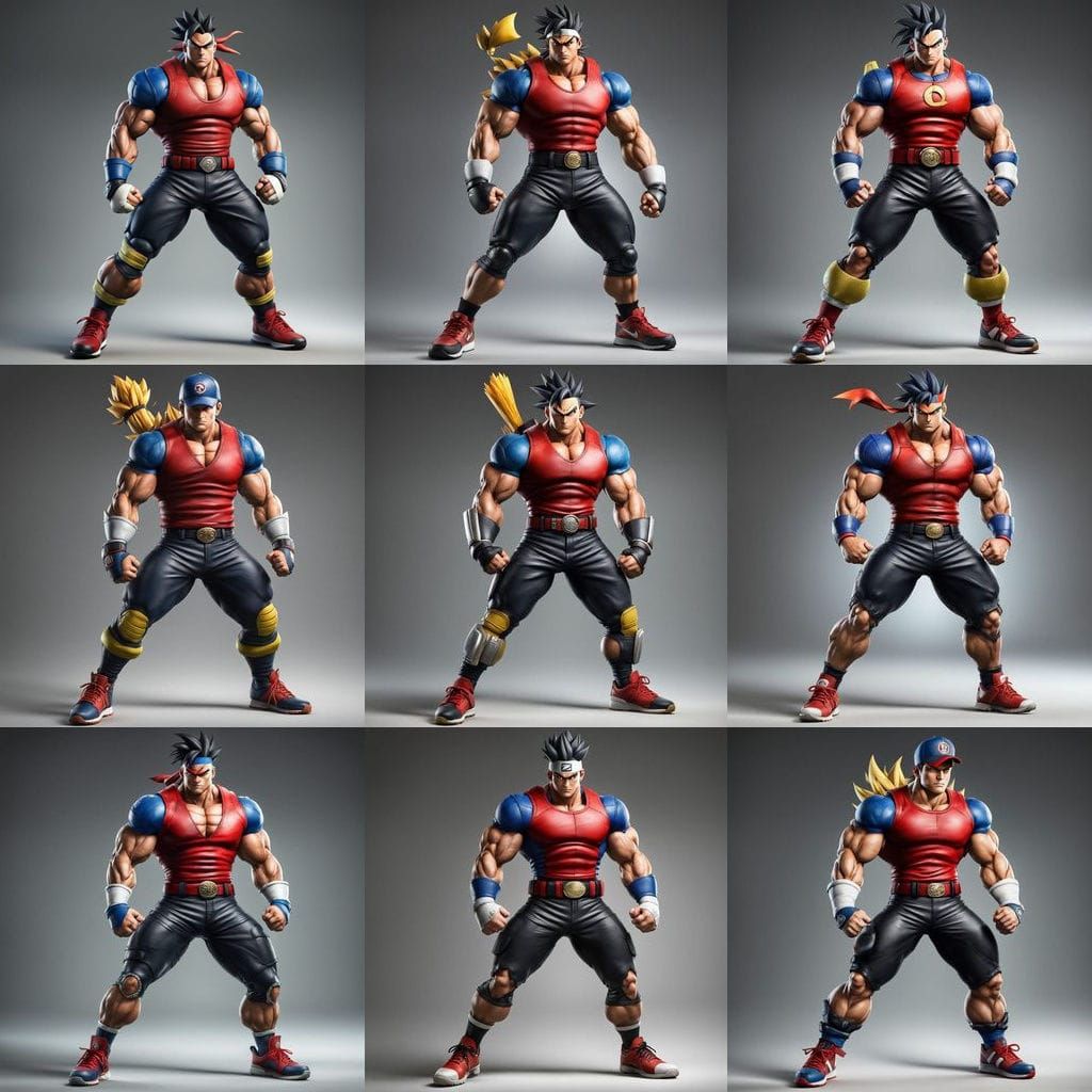 Mighty Super Saiyan Bodybuilder in Football Gear - AI Art