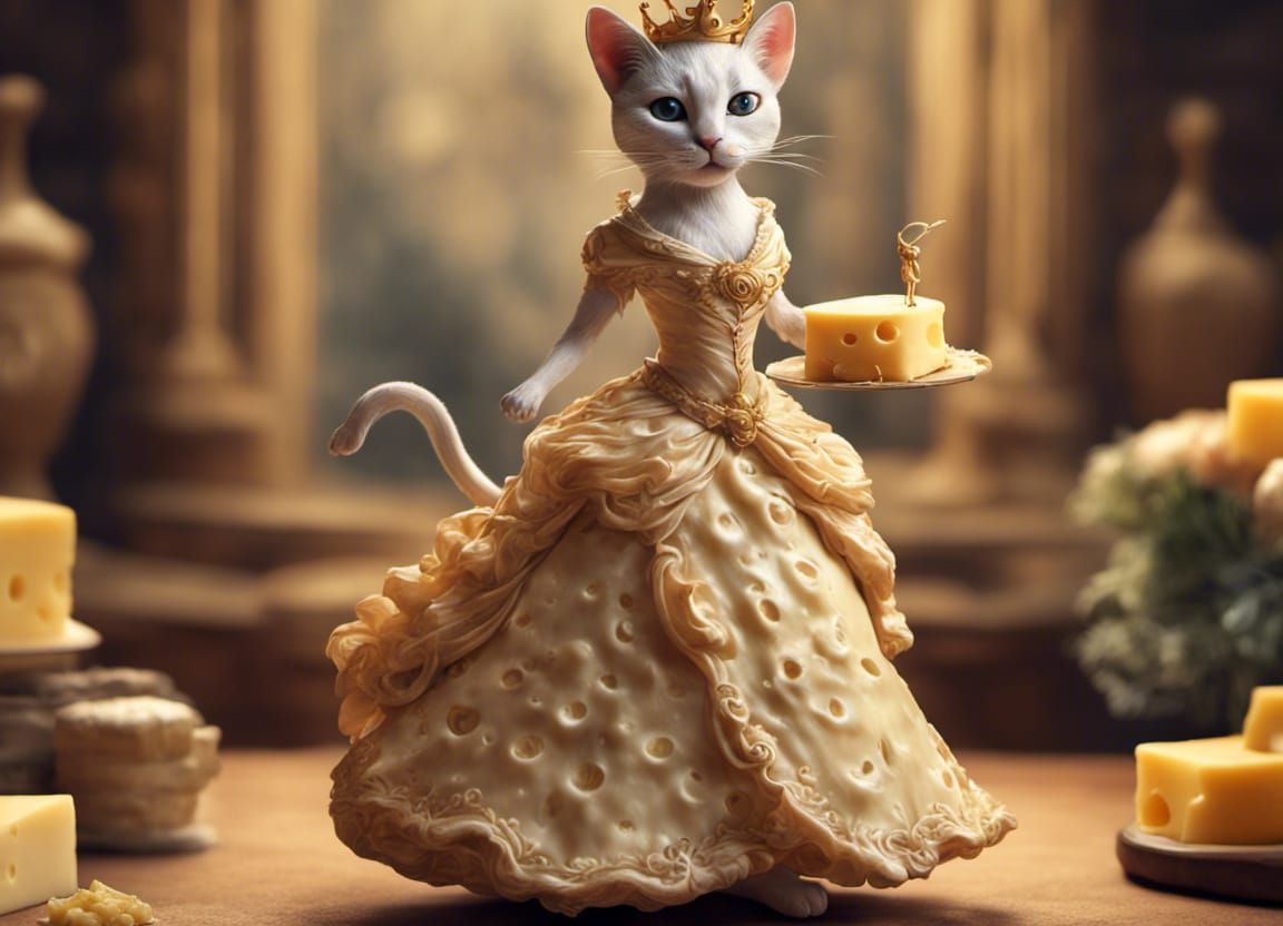 Cheesy cat princess. 👑 - AI Generated Artwork - NightCafe Creator
