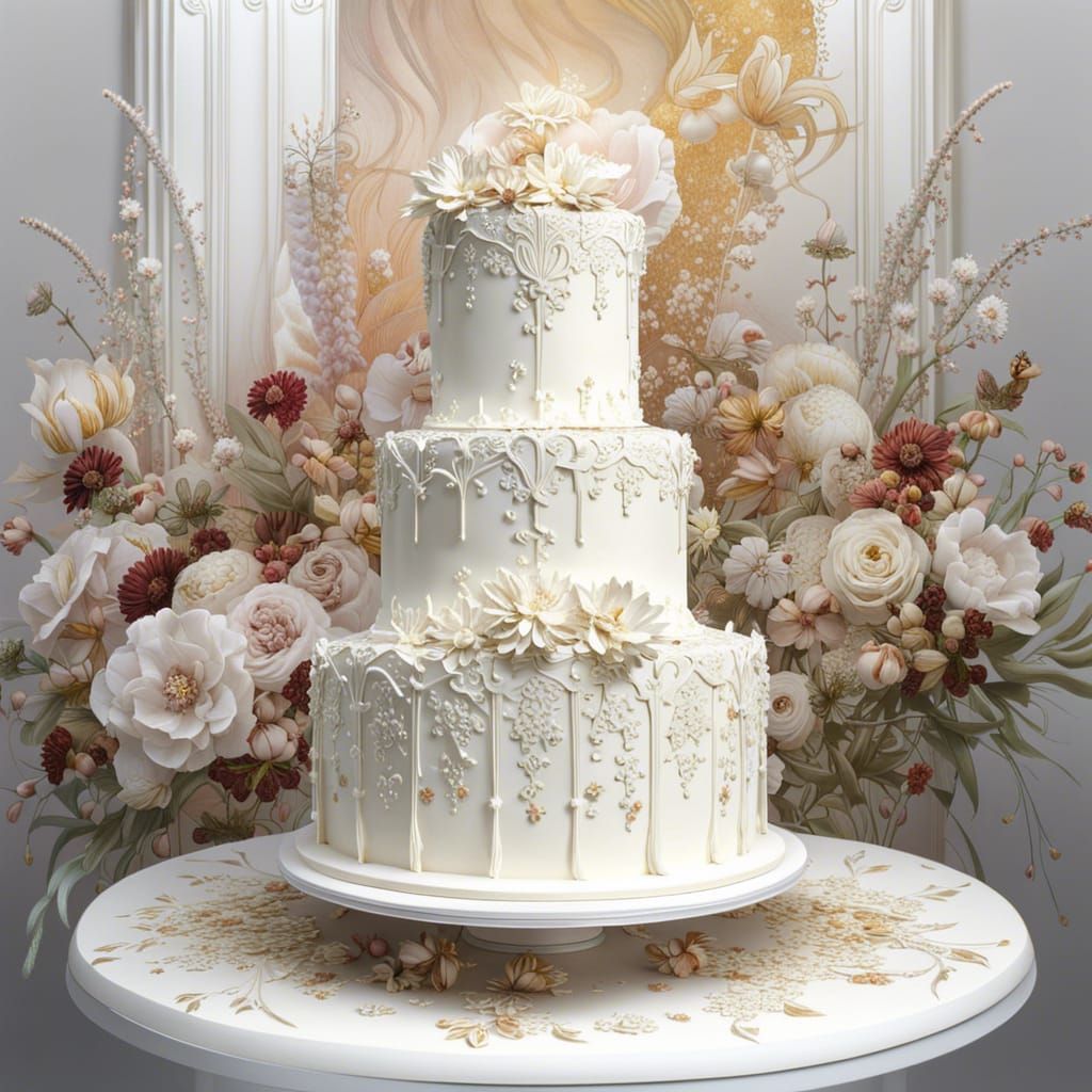 Wedding cake - AI Generated Artwork - NightCafe Creator