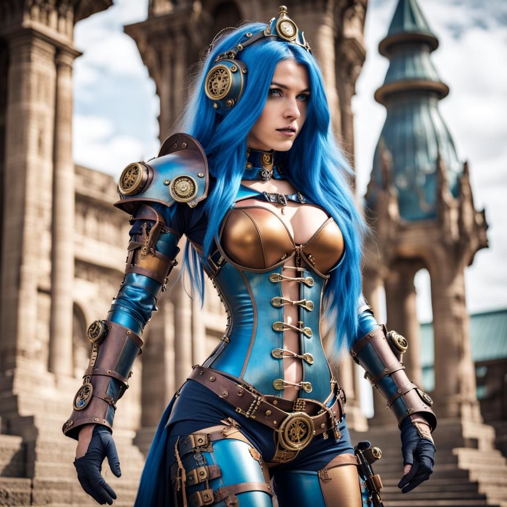 Steampunk warrior ready to fight - AI Generated Artwork - NightCafe Creator