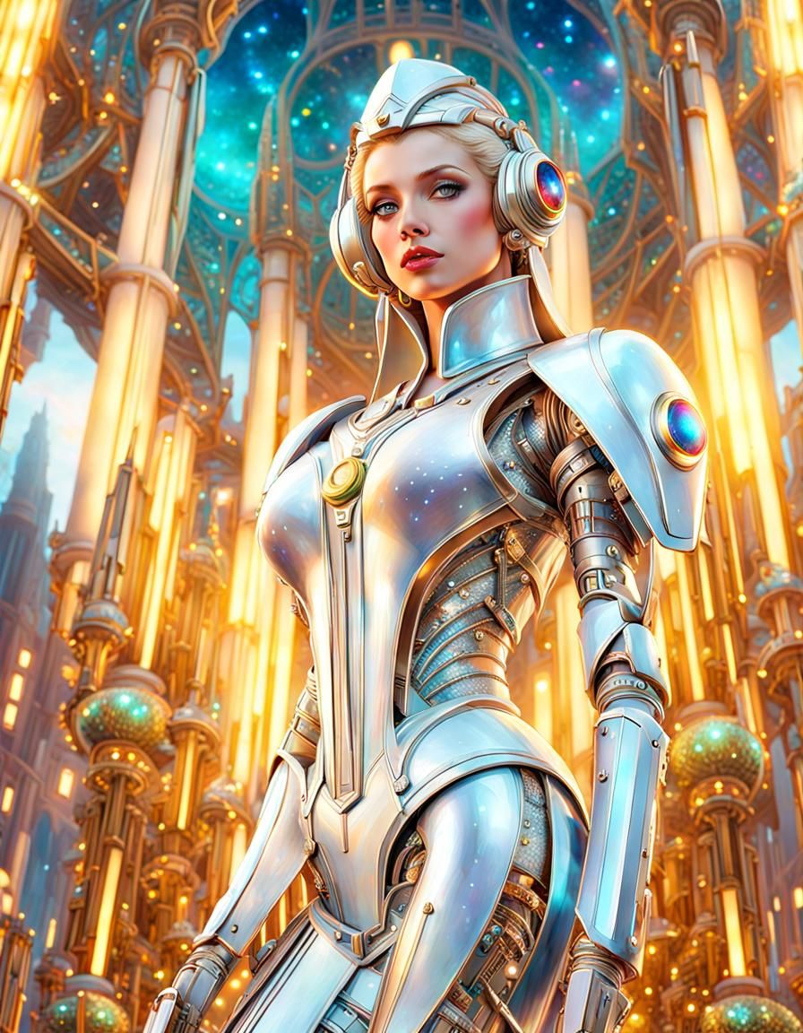 Futuristic Queen's Personal Guard - AI Generated Artwork - NightCafe Creator