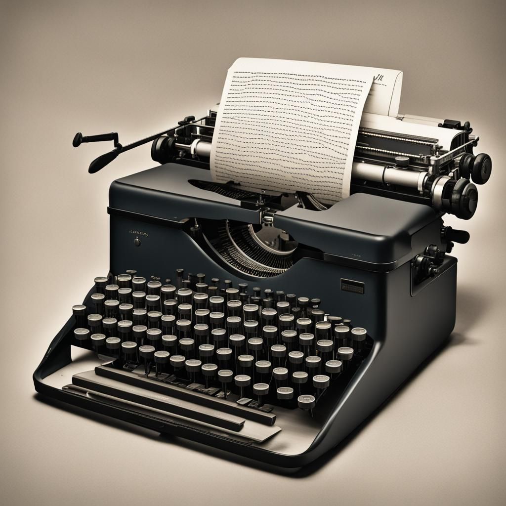 Typewriter - AI Generated Artwork - NightCafe Creator