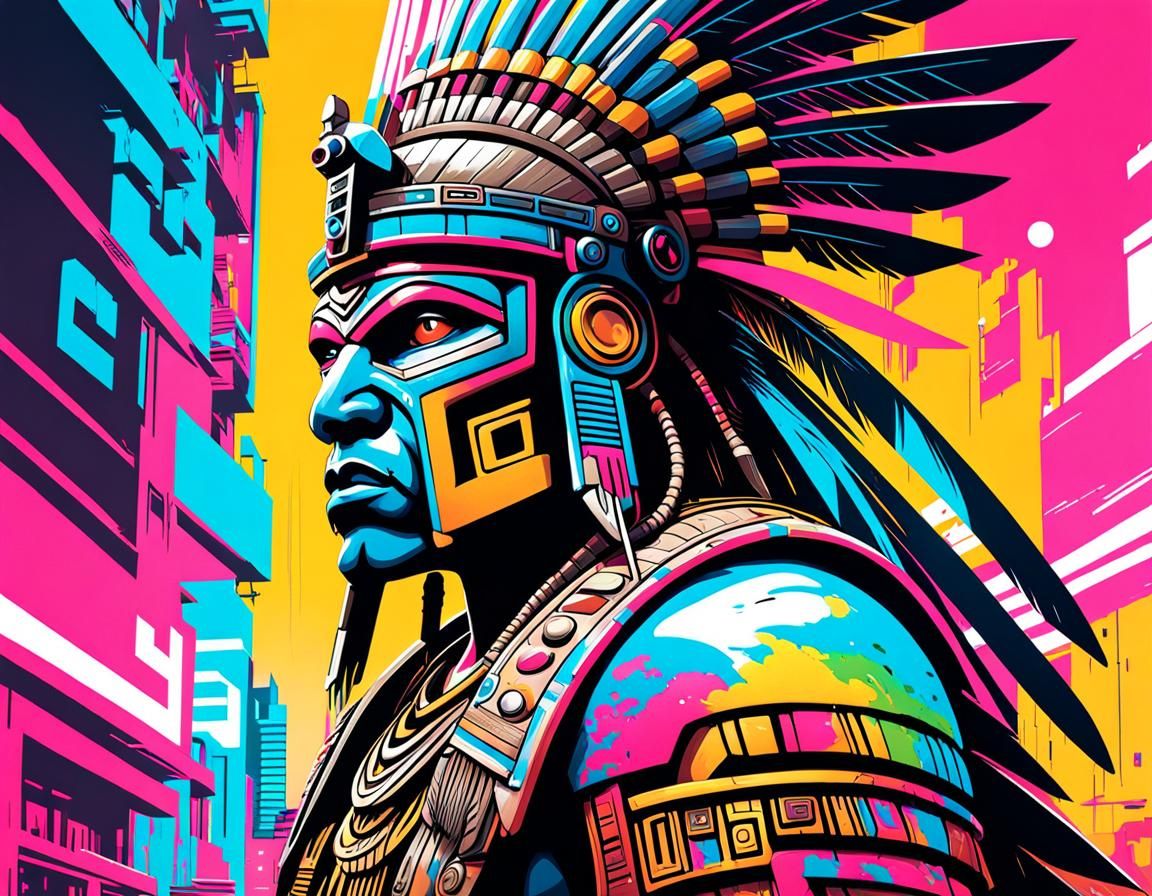 Aztec graffiti - AI Generated Artwork - NightCafe Creator