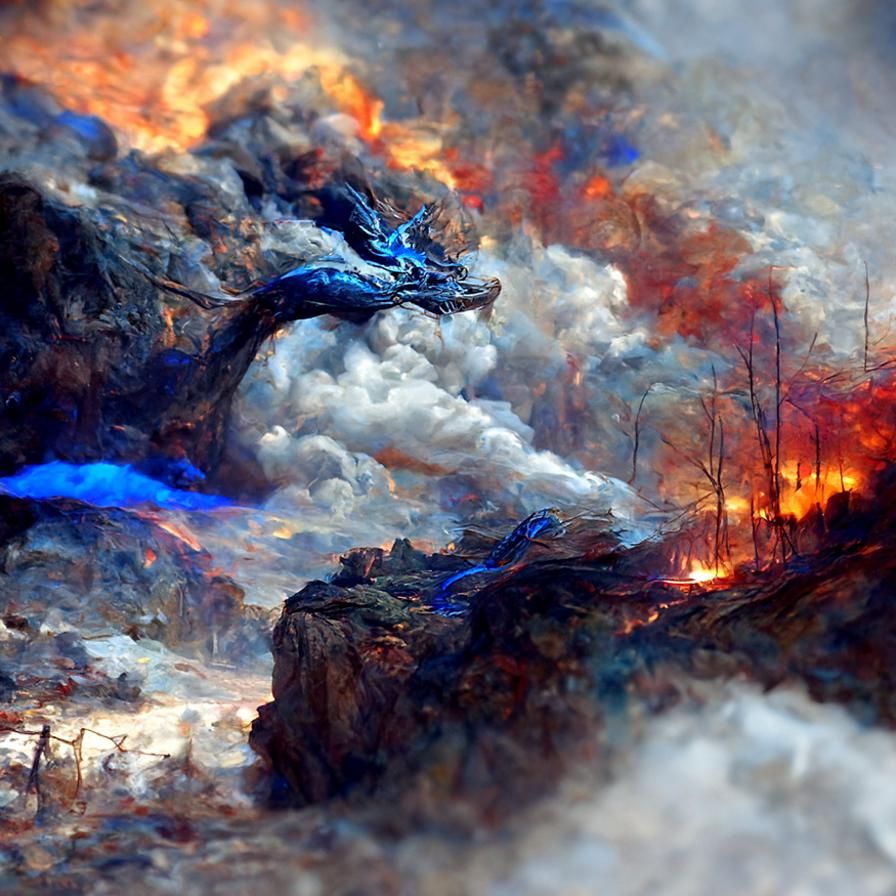 Alienetic Fire Dragon - AI Generated Artwork - NightCafe Creator