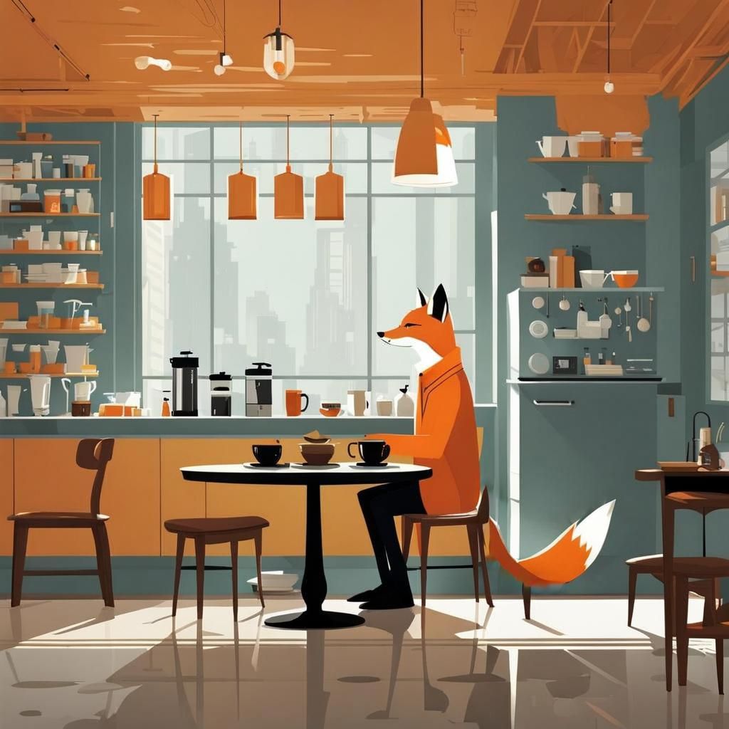 Caffeinated Foxy - AI Generated Artwork - NightCafe Creator