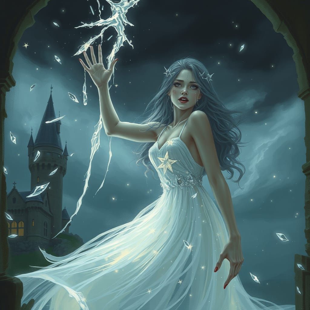 Banshee Unveils Starlight Smile Amidst Stormy Cast... - AI Art