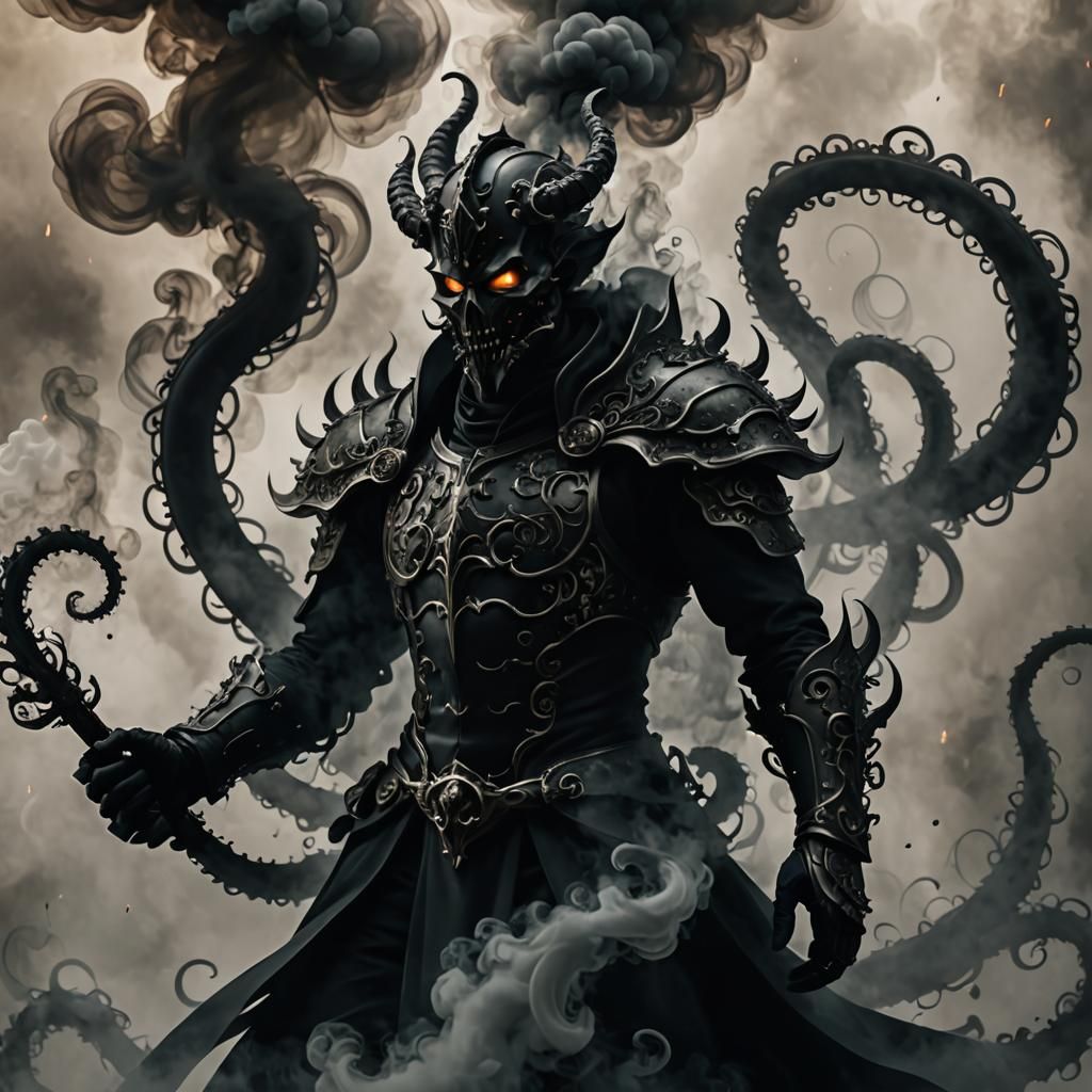 Tentacle demon, smoke painting - AI Generated Artwork - NightCafe Creator