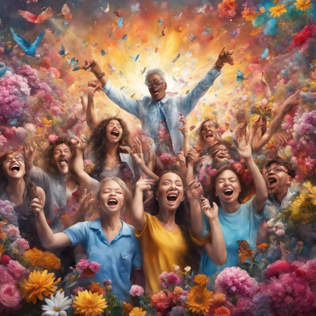 Happy people - AI Generated Artwork - NightCafe Creator