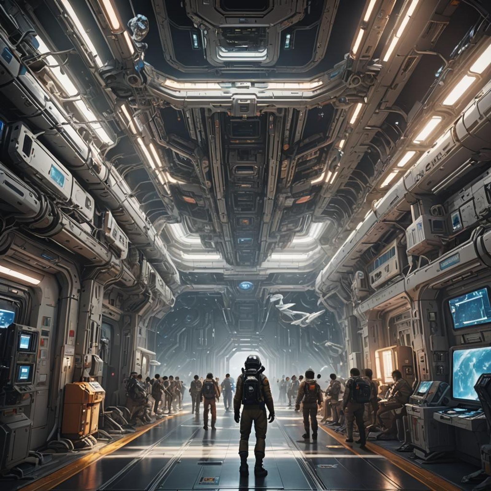 Hall 9000 ready for all, 2076 inside space station under alien attack ...