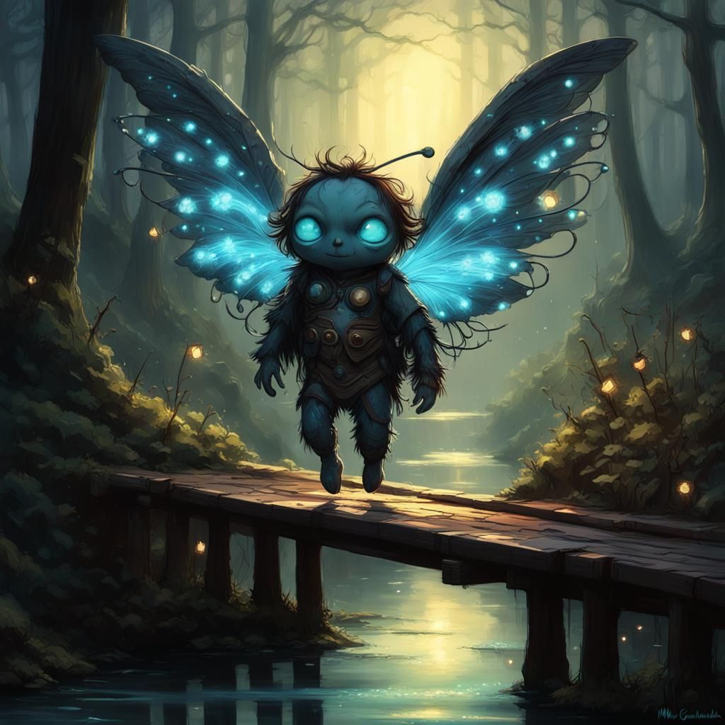 Lil’ SteamPunk Mothman - AI Generated Artwork - NightCafe Creator