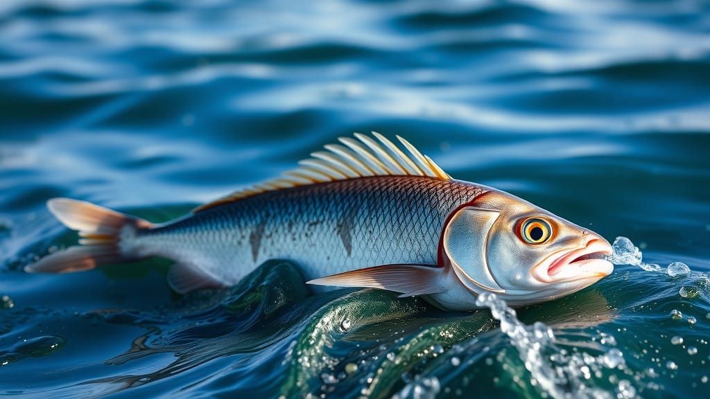 Haddock fish on the sea - Haddock fish on the sea
