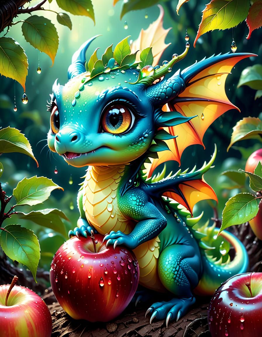 Apple 🍎 Dragon - AI Generated Artwork - NightCafe Creator