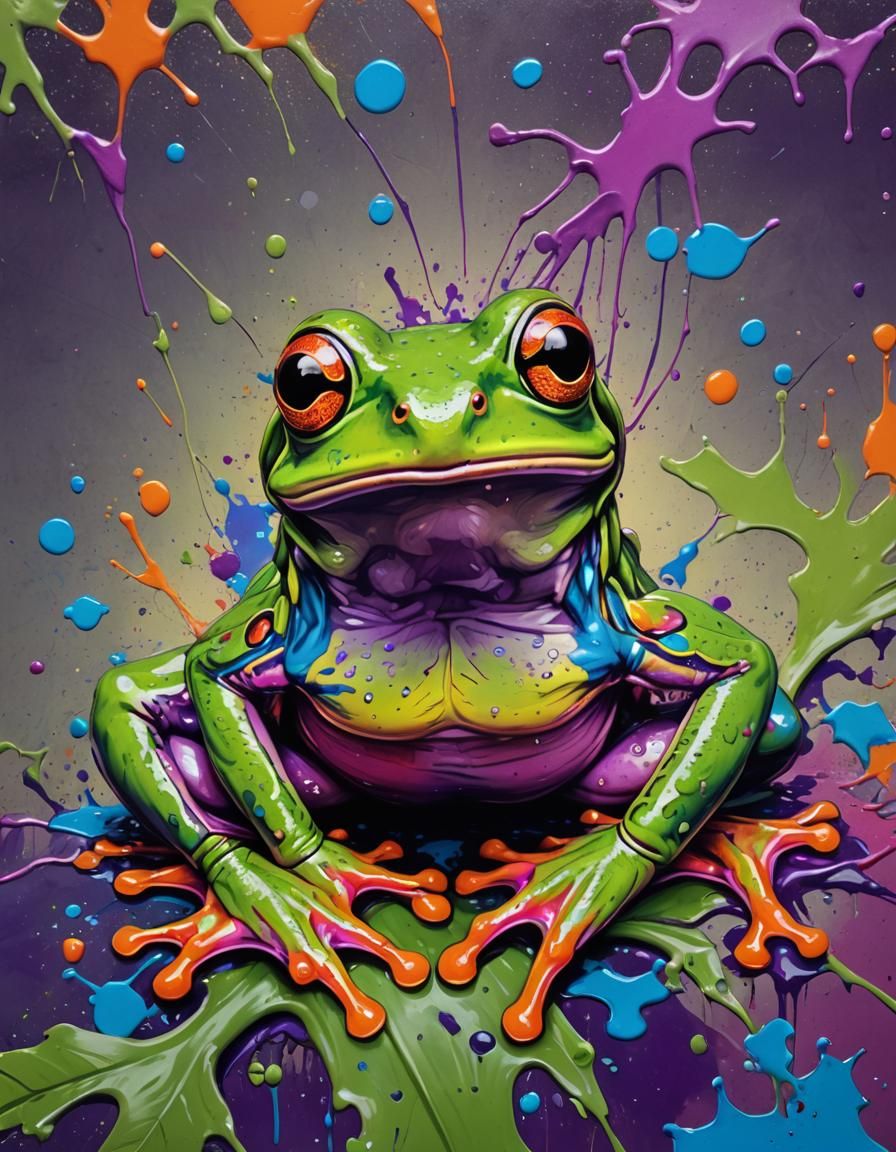 Splash Frog - AI Generated Artwork - NightCafe Creator