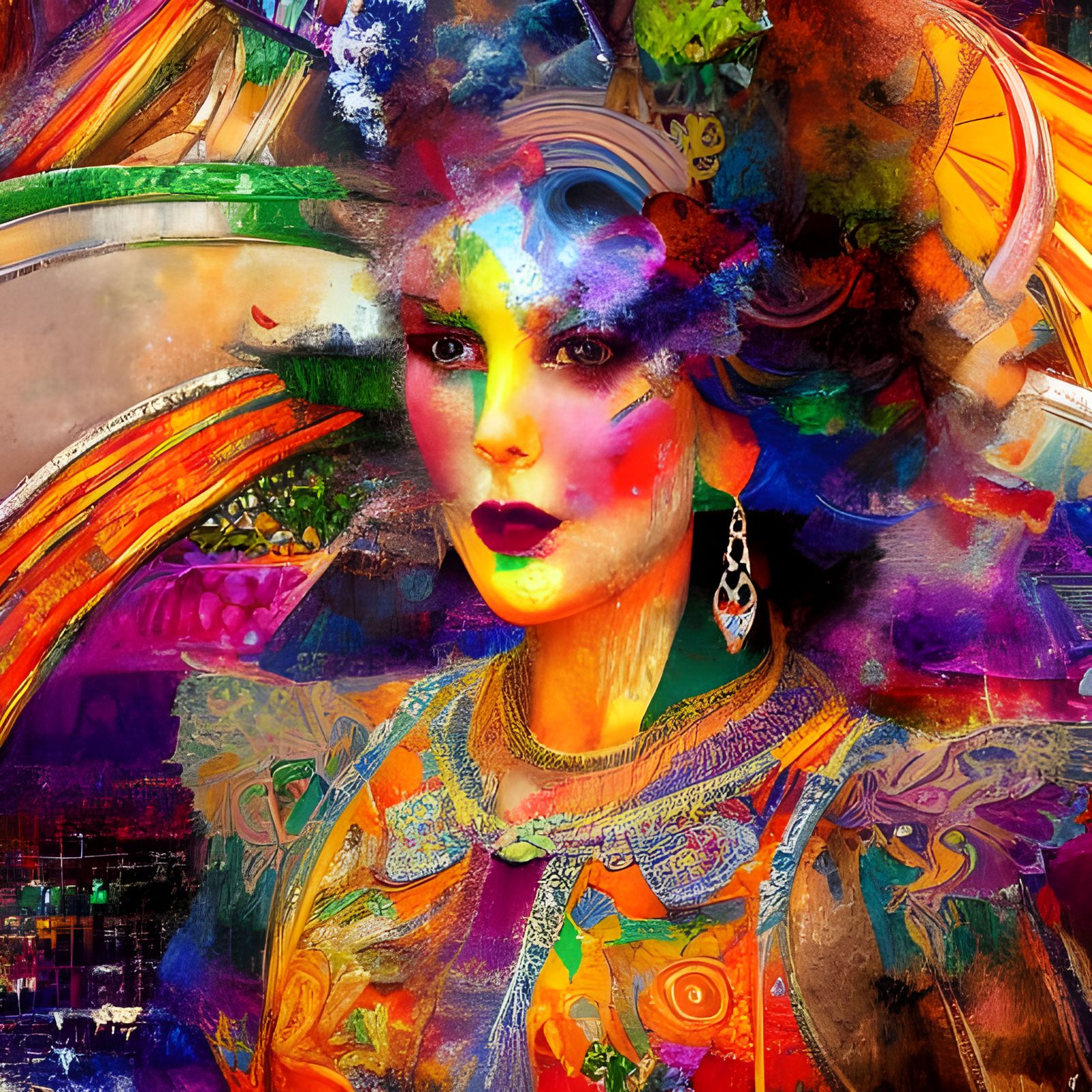 Goddess Mixed Media Collage - AI Generated Artwork - NightCafe Creator