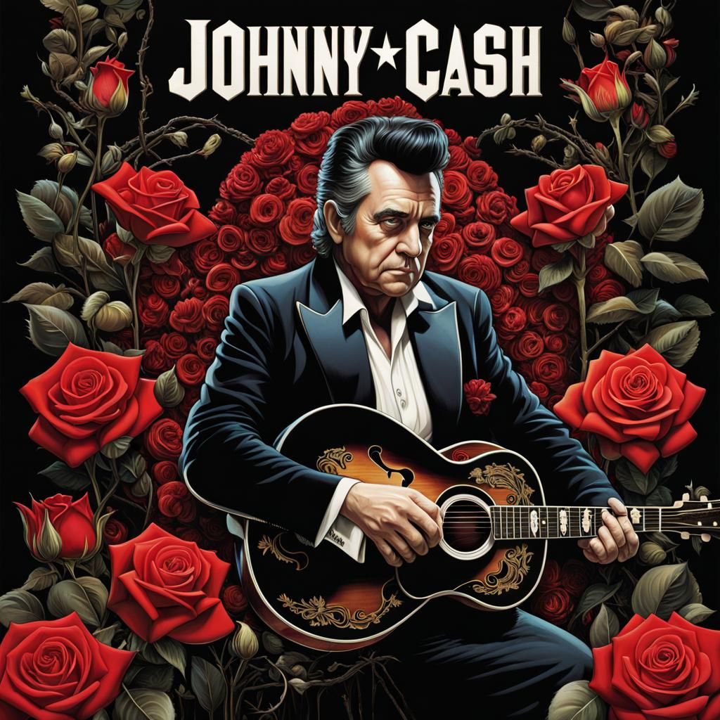 A Johnny Cash album cover - AI Generated Artwork - NightCafe Creator