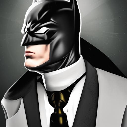 Batman in a white tuxedo - AI Generated Artwork - NightCafe Creator