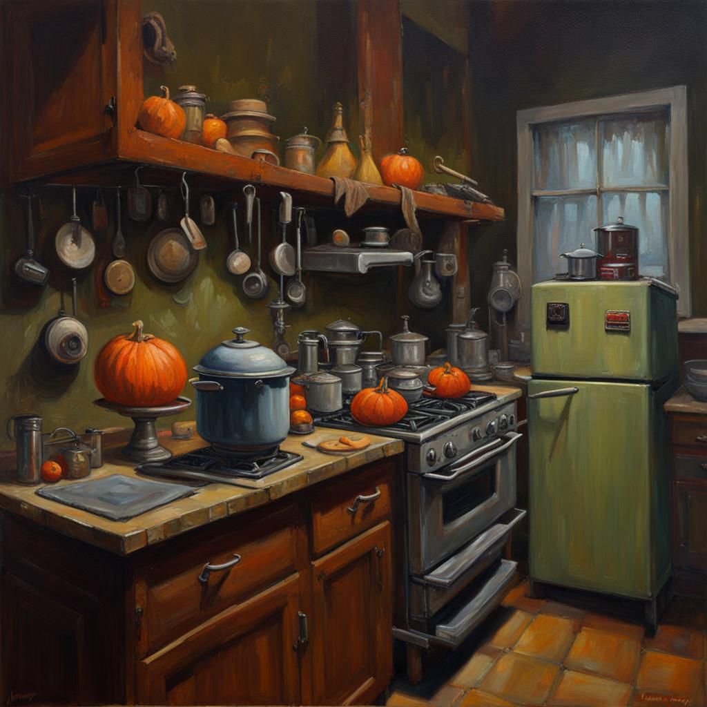 Spooky kitchen appliances - AI Generated Artwork - NightCafe Creator