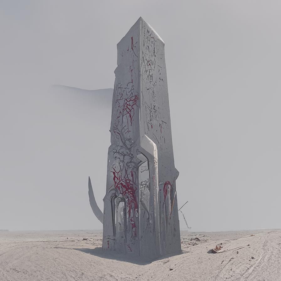 Scifi Sacrificial Altar in Sand Dunes - AI Generated Artwork ...